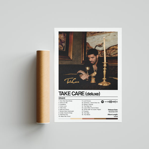 Drake - Take Care | Custom Album Artwork Print | Unique Poster Wall Art ...